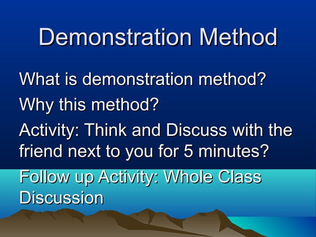 Demonstration method | PPT