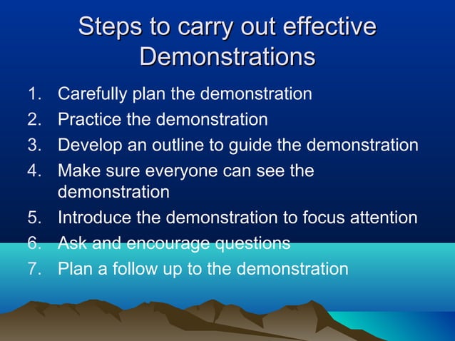 Demonstration method | PPT | Education