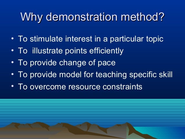 Demonstration Method demonstration-method