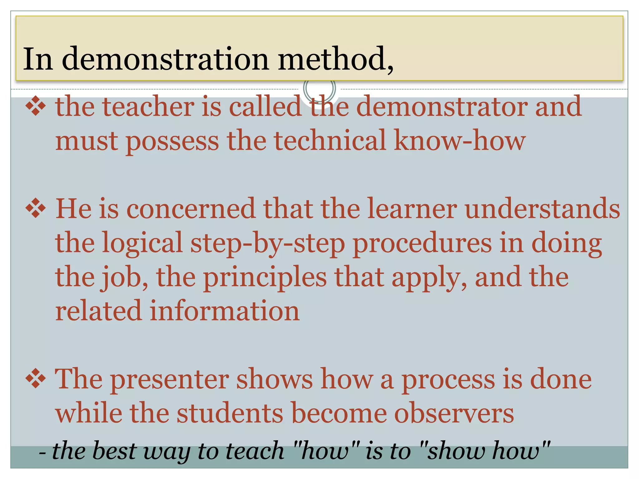 Demonstration method | PPTX