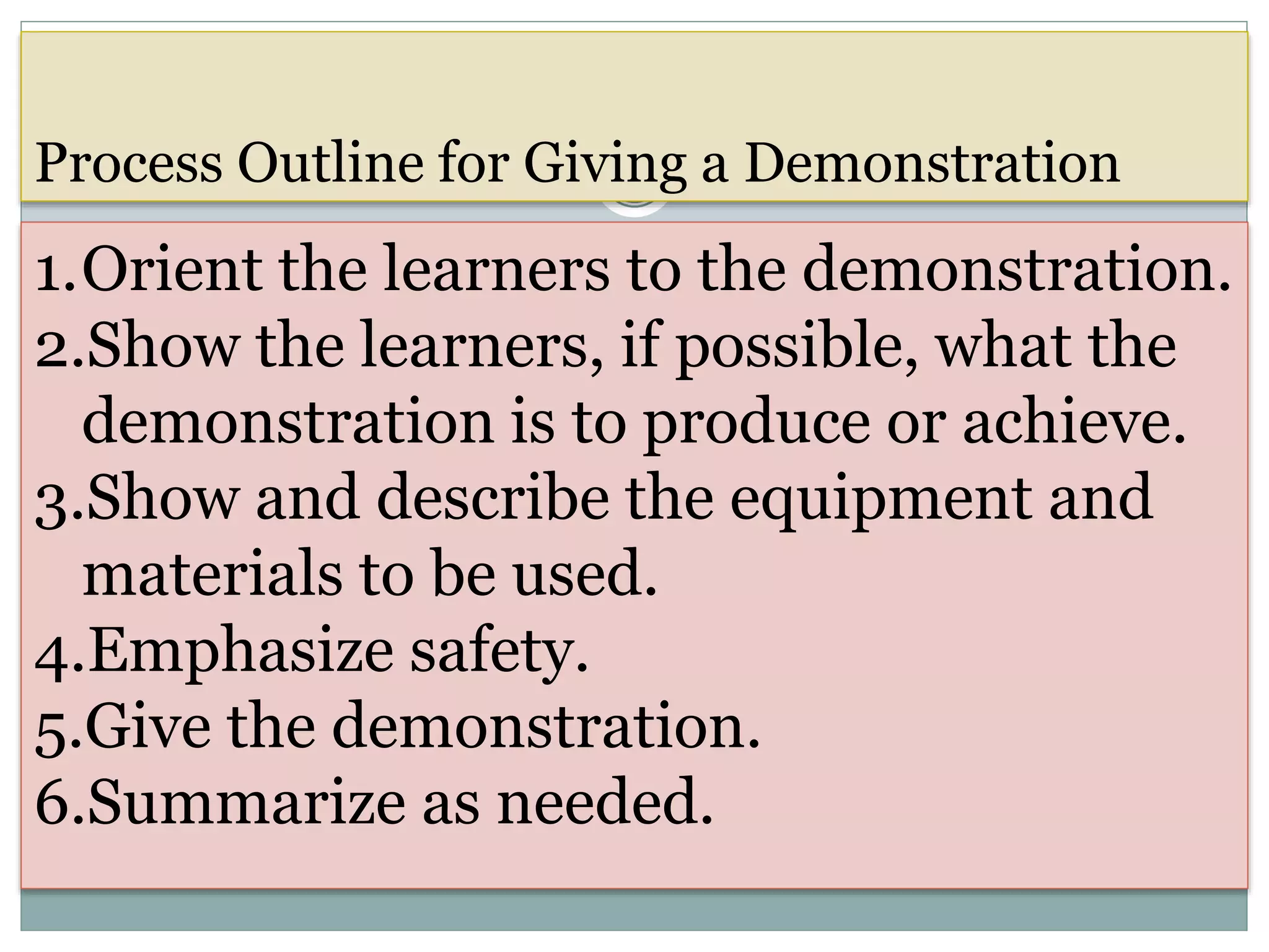 Demonstration method | PPTX