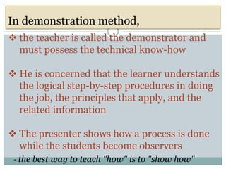 Demonstration method | PPTX