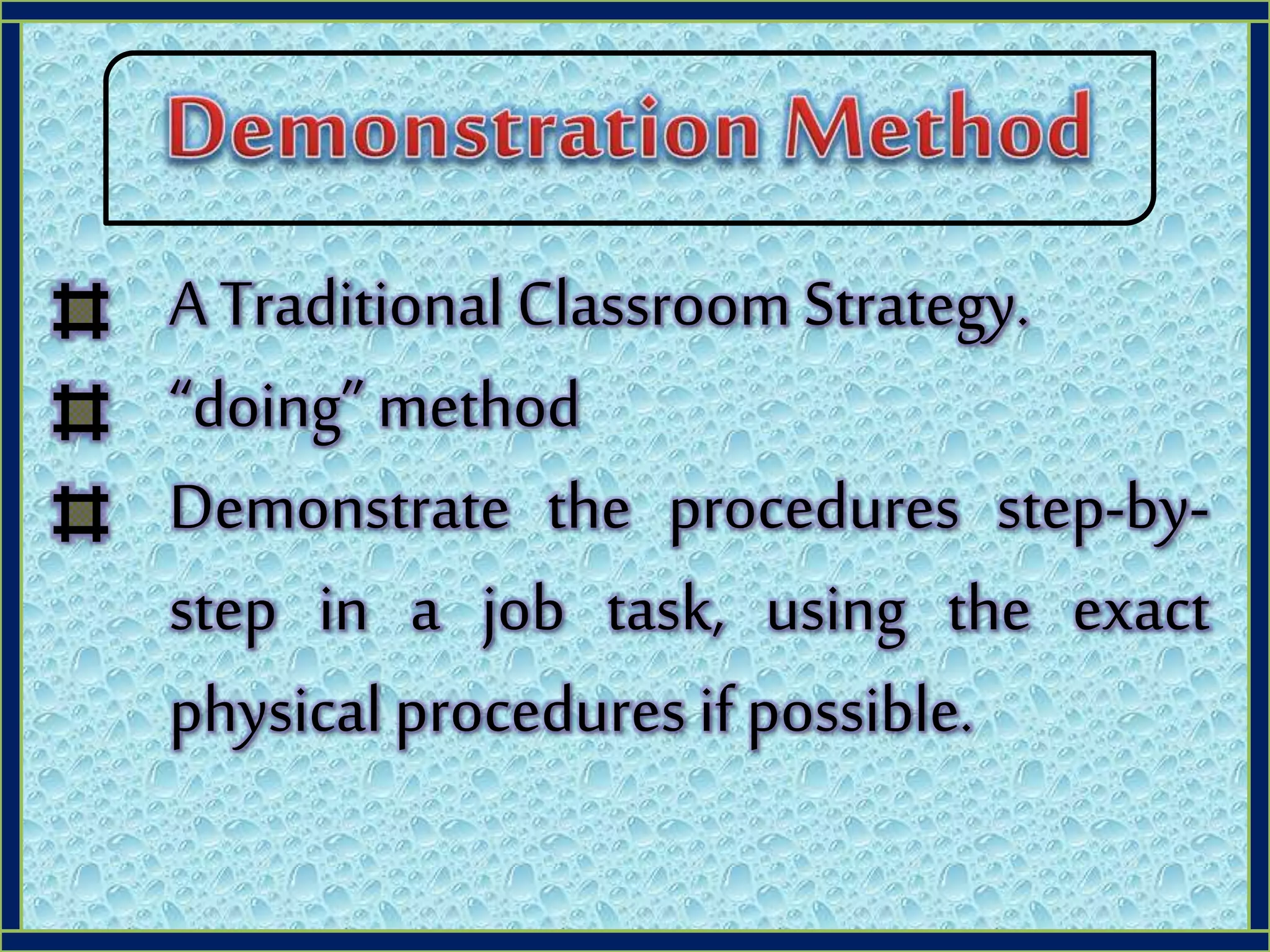 Demonstration method | PPTX