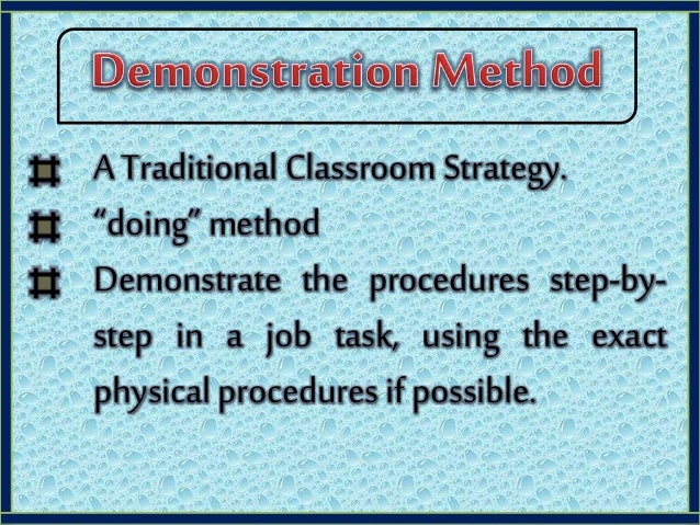 Demonstration Method demonstration-method