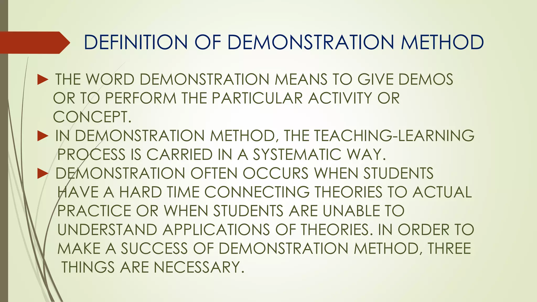 Demonstration method | PDF