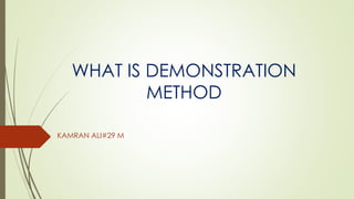 Demonstration method | PDF