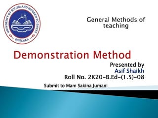 Demonstration method | PPTX