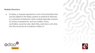 Demonstration module in Odoo 17 - Odoo 17 Slides | PPTX