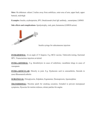 DEMONSTRATION OF ADMINISTRATION OF DRUGS BY VARIOUS ROUTES IN ...