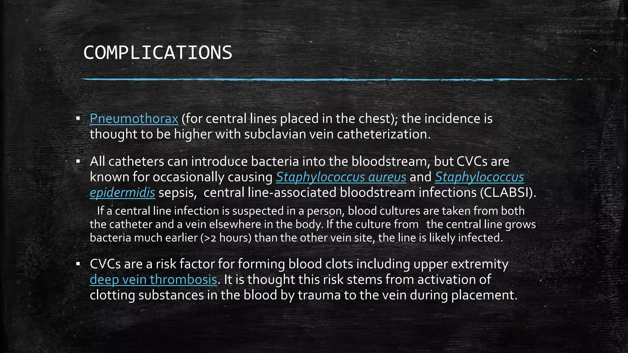 Demonstration of central line insertion | PPTX
