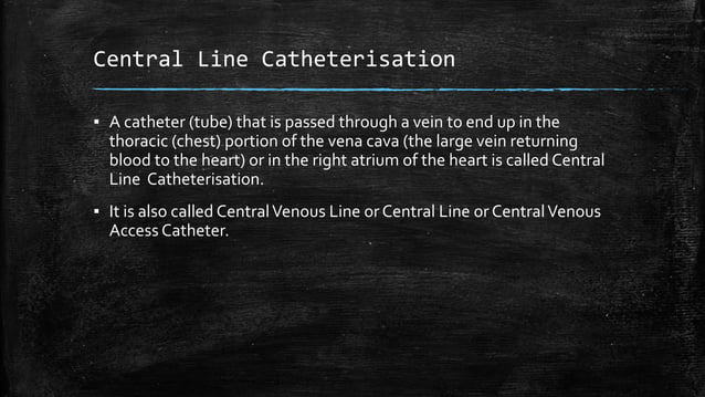 Demonstration of central line insertion | PPTX