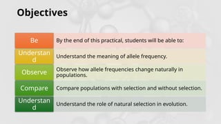 Demonstration of Allele Frequency Changes with and without Natural ...