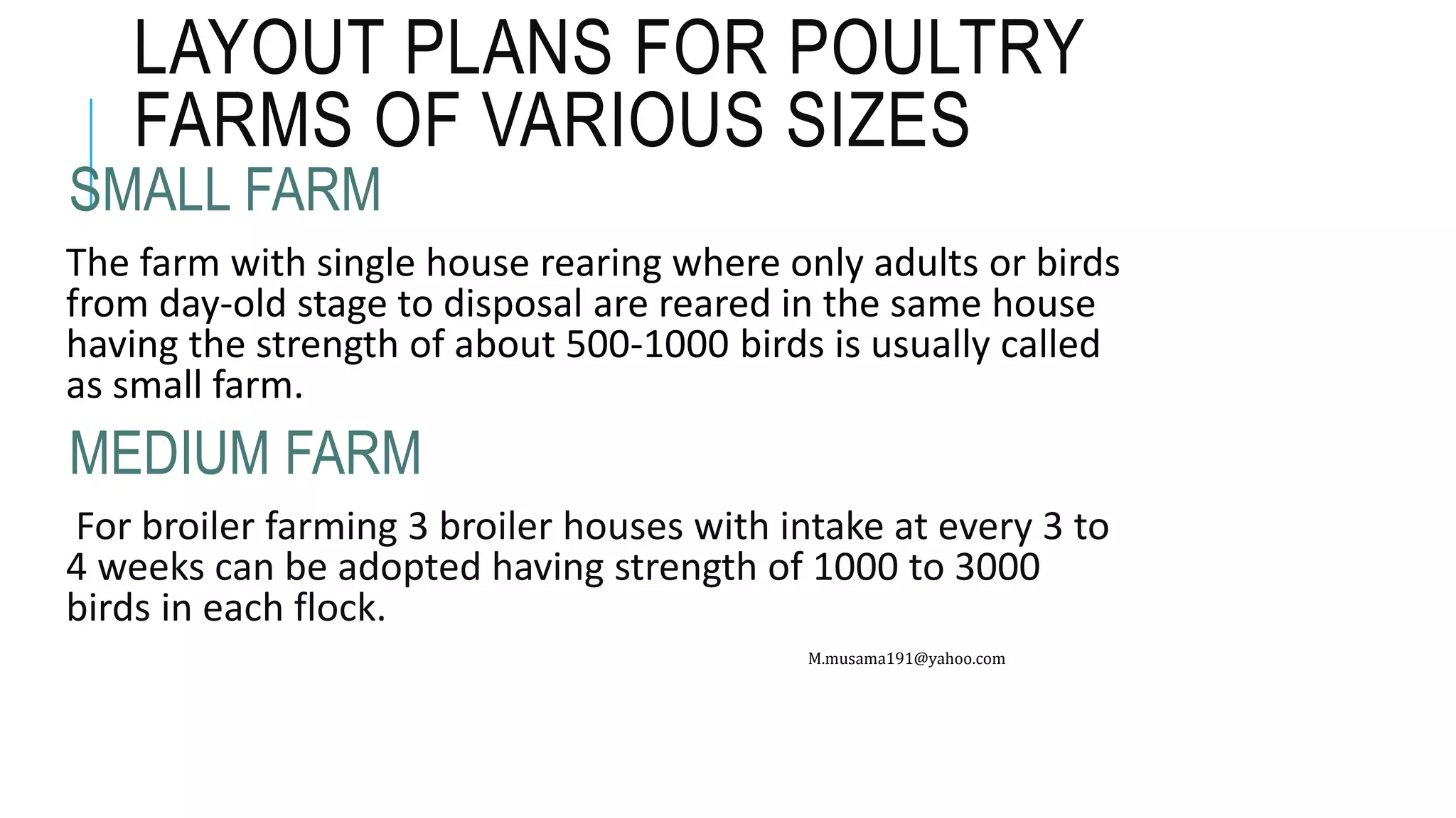 Demonstration of housing and layout plans for poultry [autosaved] | PPTX