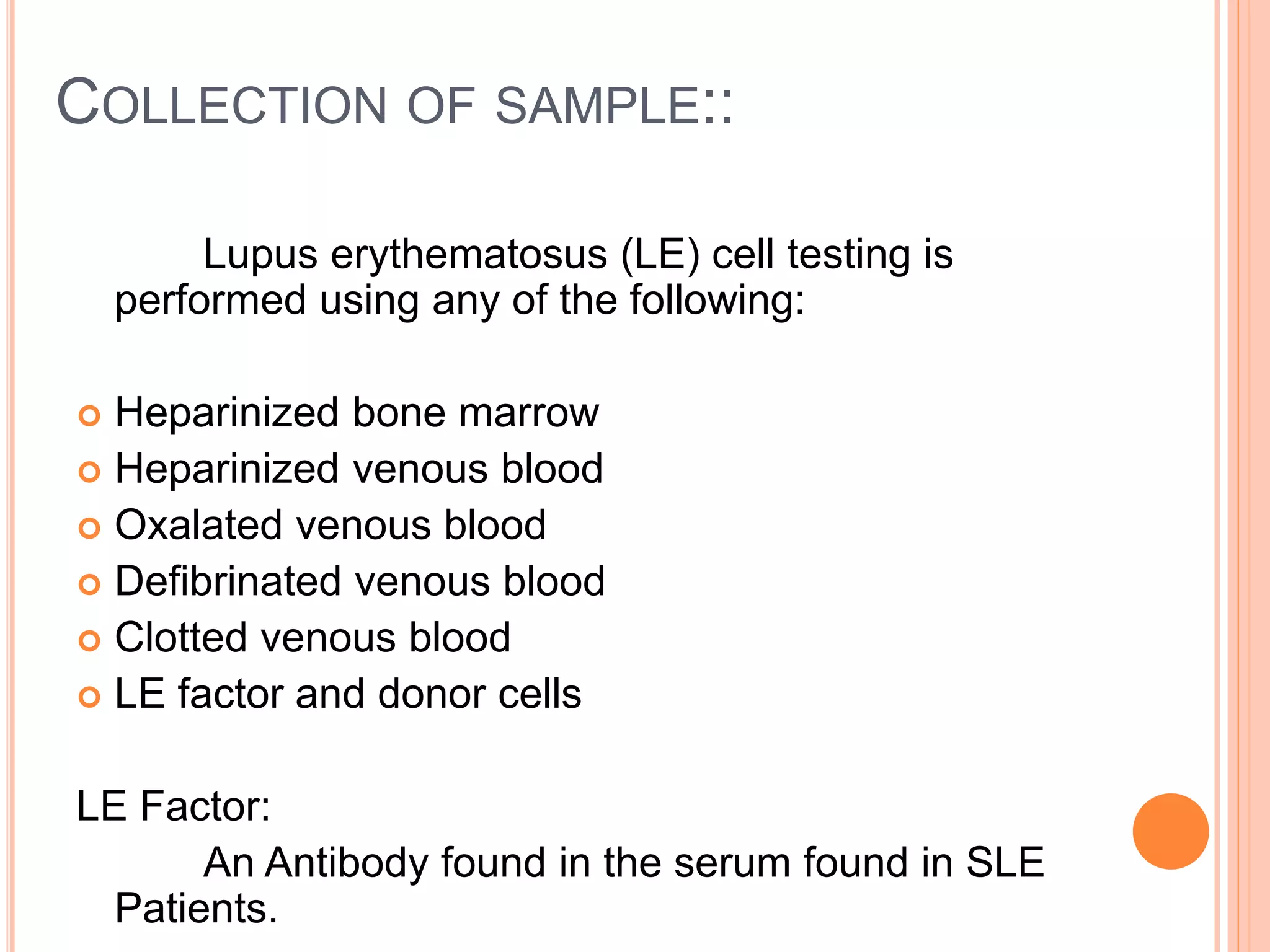 Demonstration of le cells | PPTX