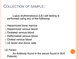 Demonstration of le cells | PPTX