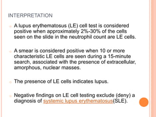 Demonstration of le cells | PPTX