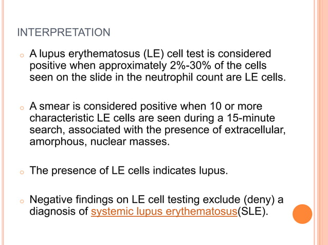 Demonstration of le cells | PPTX