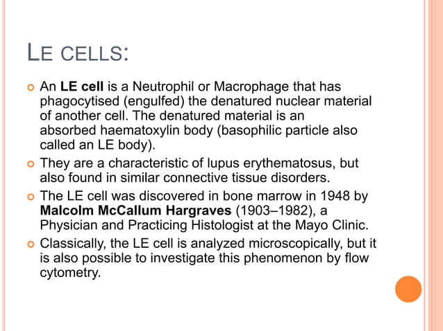 Demonstration of le cells | PPTX