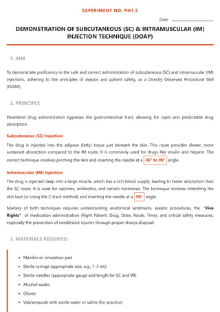Demonstration of Subcutaneous & Intramuscular Injections – PH 1.5 DOAP ...