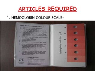 Demonstration on hemoglobin test | PPTX | Pregnancy | Reproductive Health