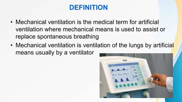 Demonstration on Mechanical Ventilator.pptx | Lung and Respiratory Health | Diseases and Conditions