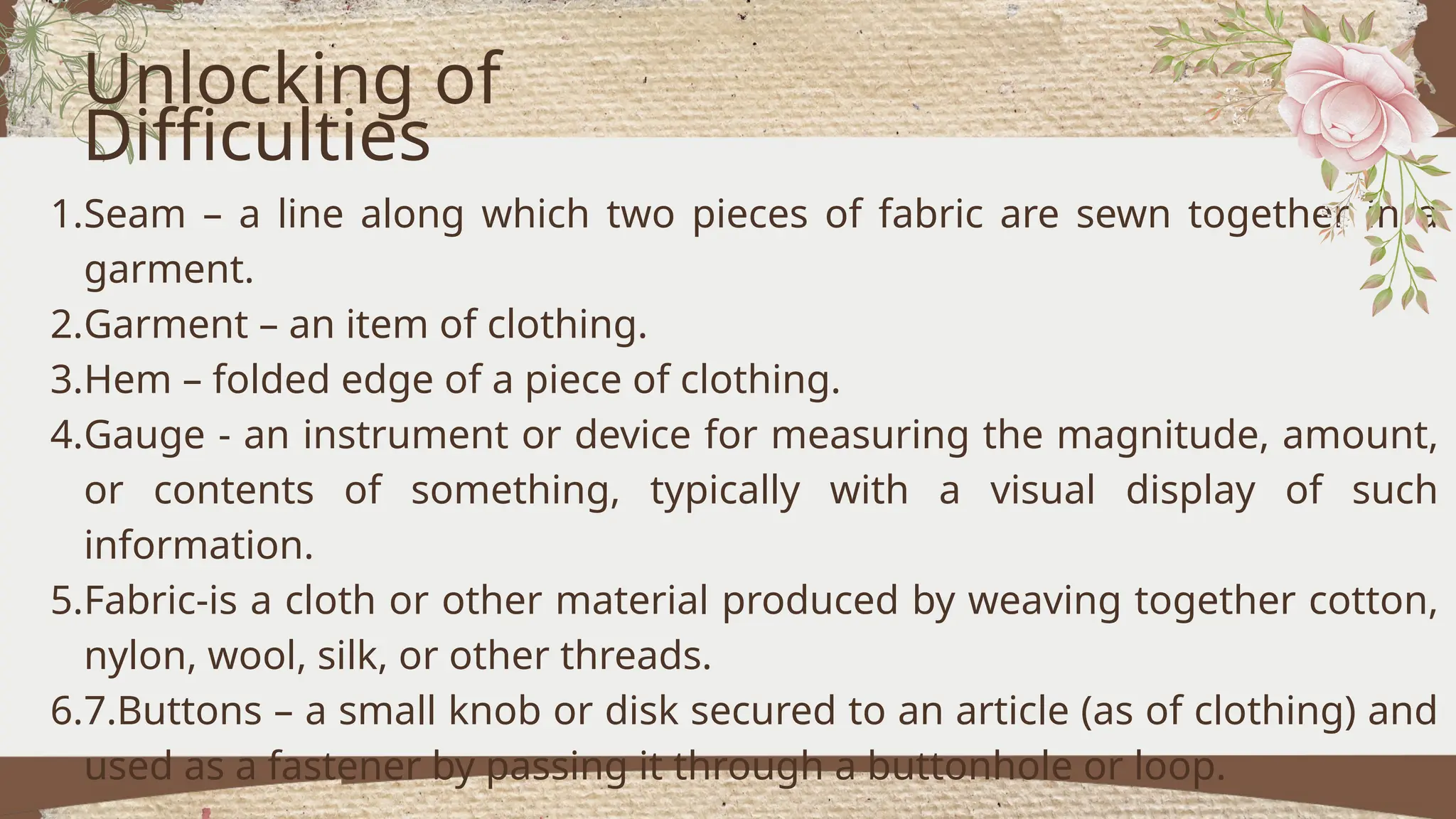 Demonstration PowerPoint.pptx uses of sewing tools | PPTX