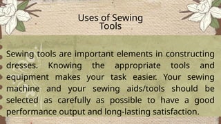Demonstration PowerPoint.pptx uses of sewing tools | PPTX