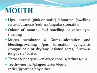 Demonstration prresentation on physical examination | PPTX