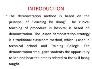 Demonstration seminar | PPTX