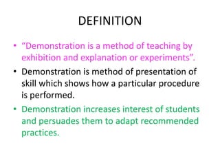 Demonstration seminar | PPT