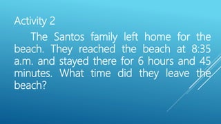 FINDING ELAPSED TIME; Demonstration teaching | PPTX