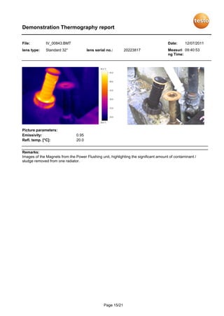 Demonstration thermography report 2 radiator power flushing | PDF