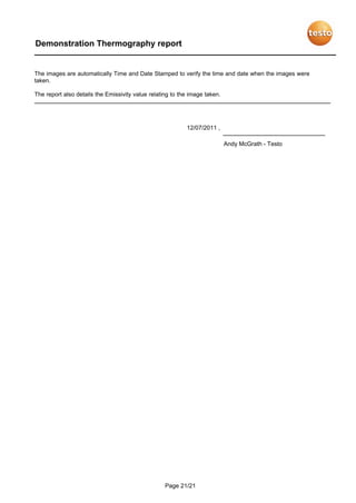 Demonstration thermography report 2 radiator power flushing | PDF