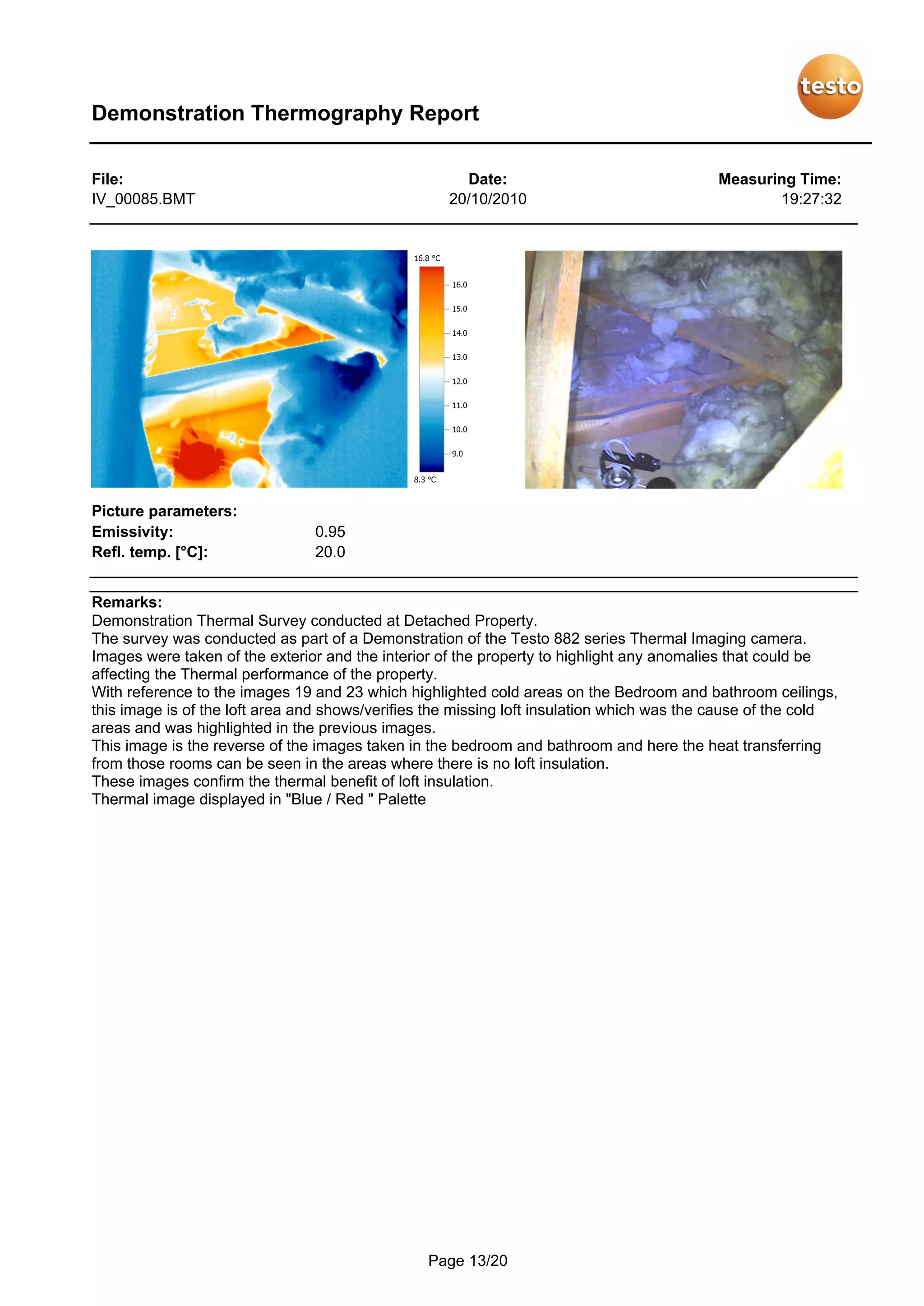 Demonstration thermography report domestic dwelling general | PDF