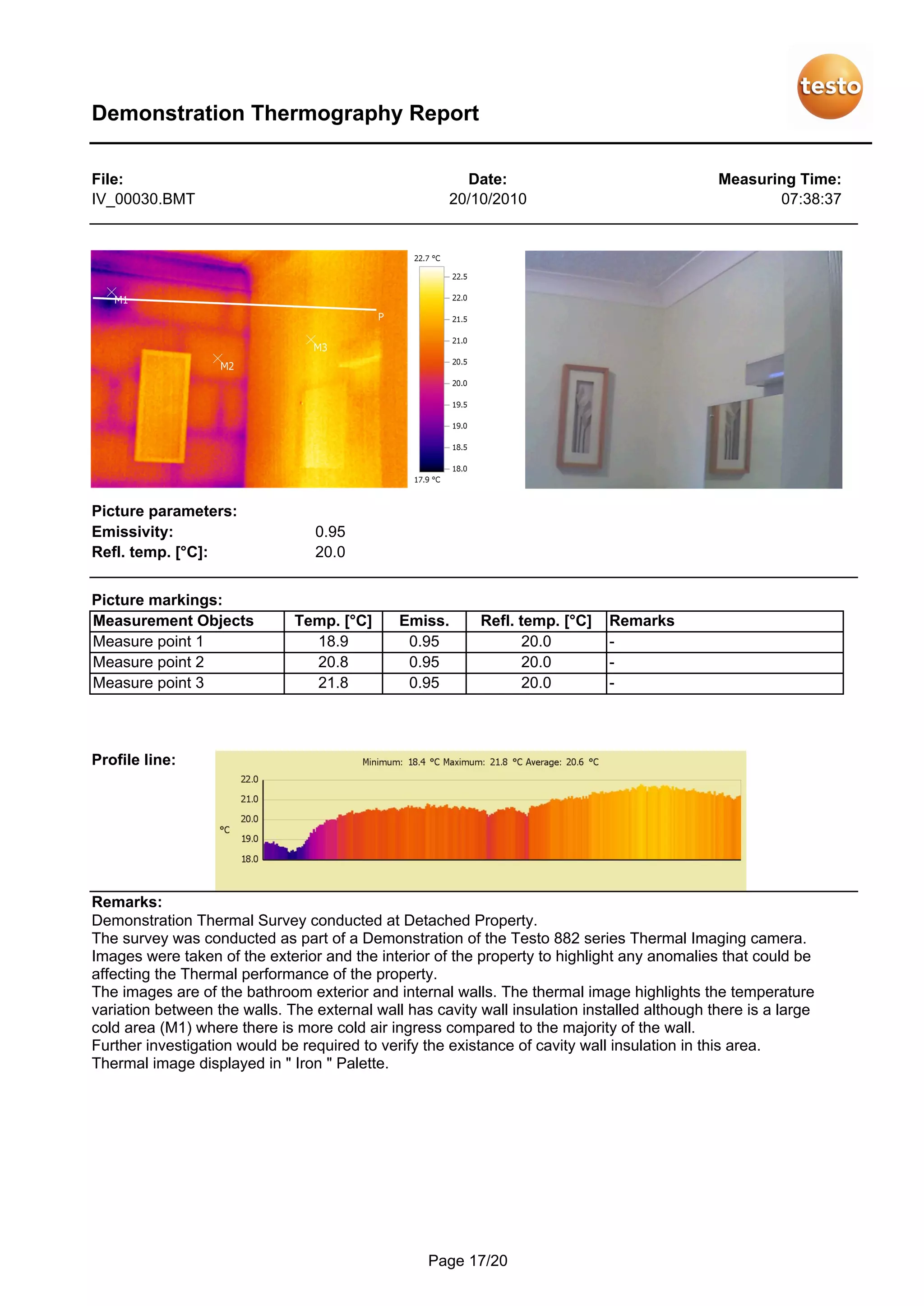 Demonstration thermography report domestic dwelling general | PDF