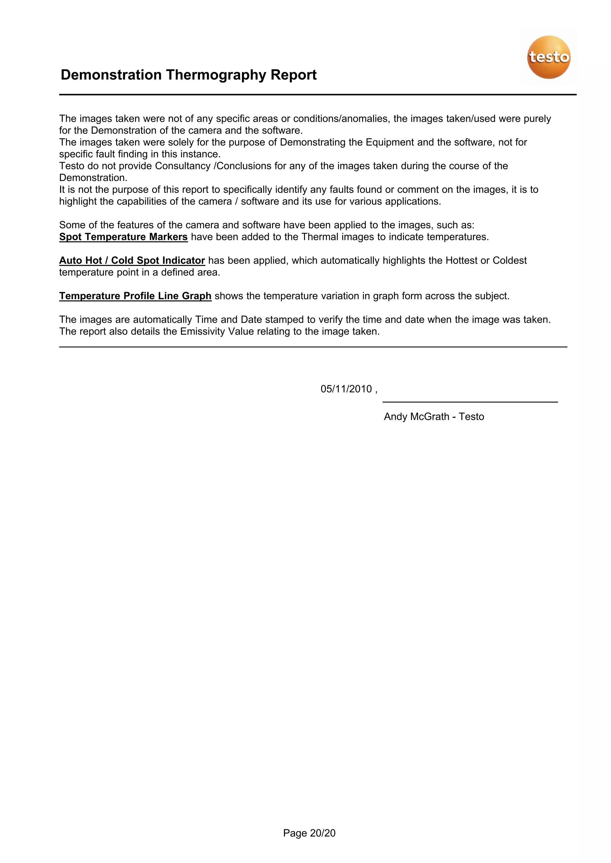 Demonstration thermography report domestic dwelling general | PDF