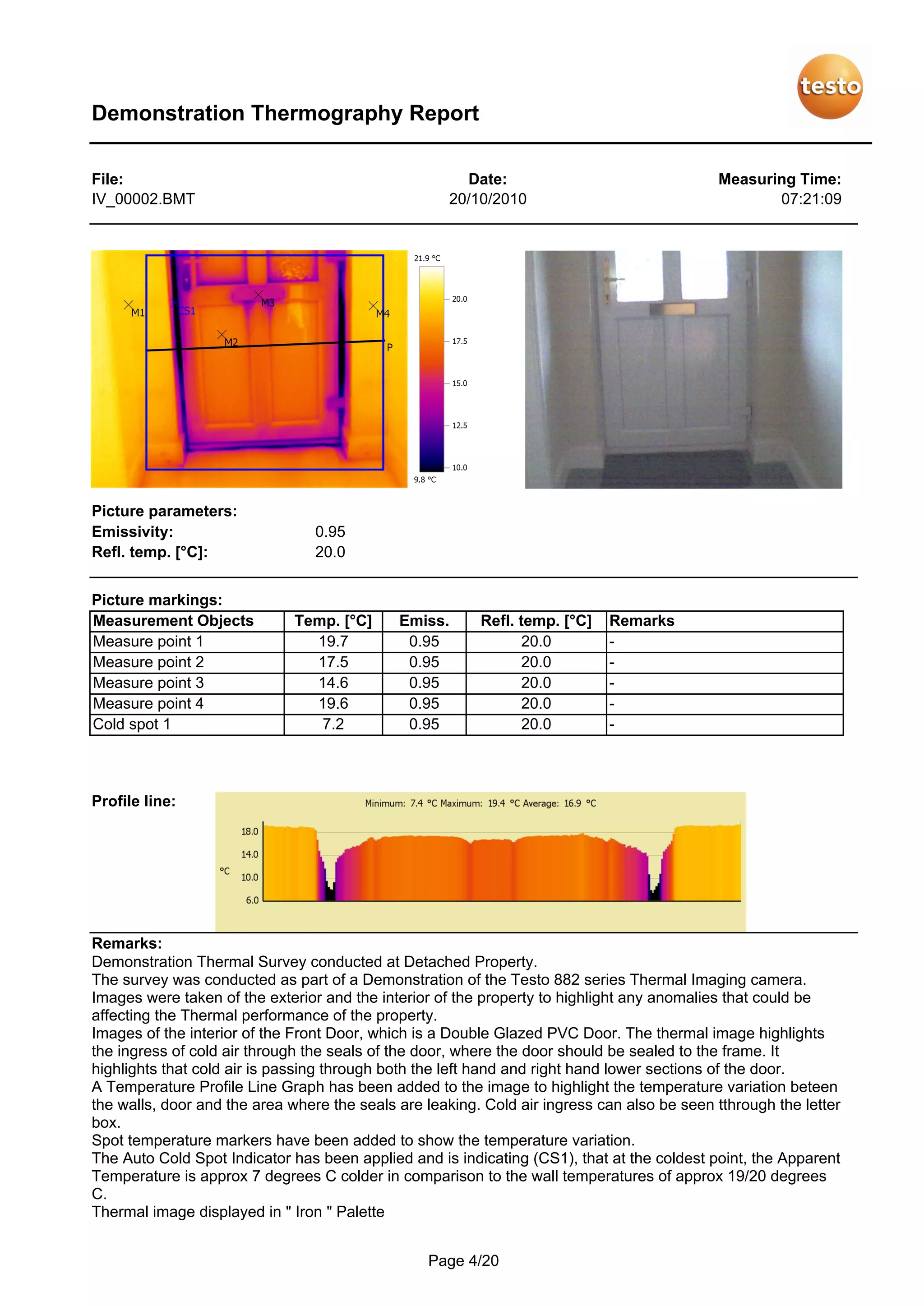 Demonstration thermography report domestic dwelling general | PDF