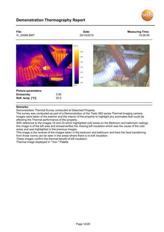 Demonstration thermography report domestic dwelling general | PDF