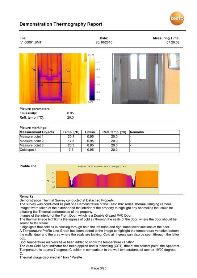 Demonstration thermography report domestic dwelling general | PDF