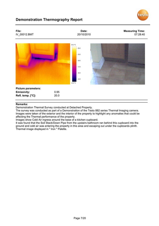 Demonstration thermography report domestic dwelling general | PDF
