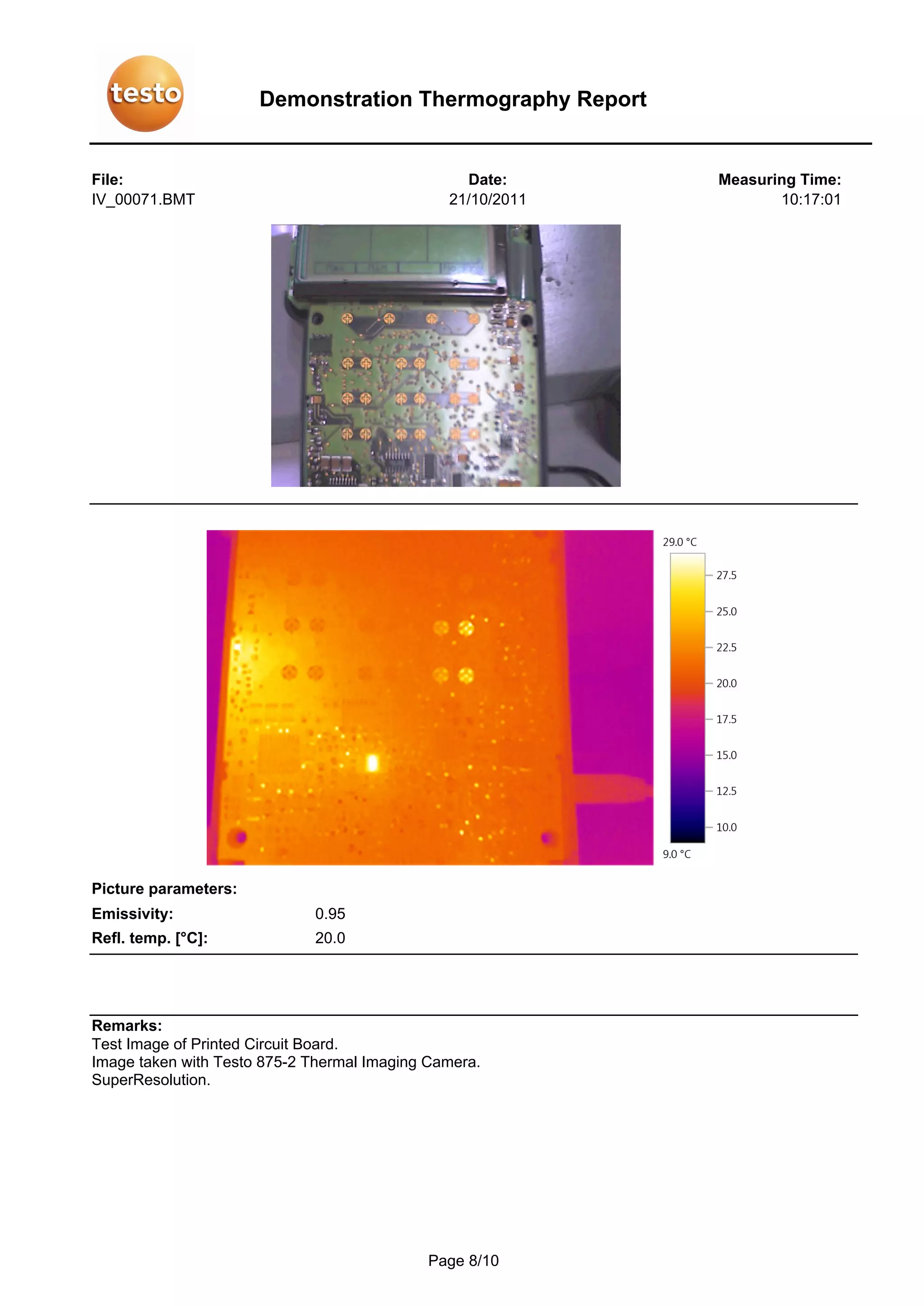 Demonstration thermography report for super resolution 1 | PDF