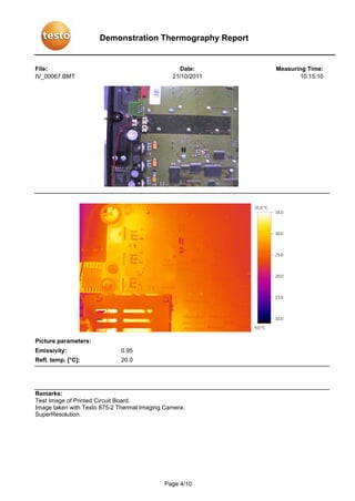 Demonstration thermography report for super resolution 1 | PDF