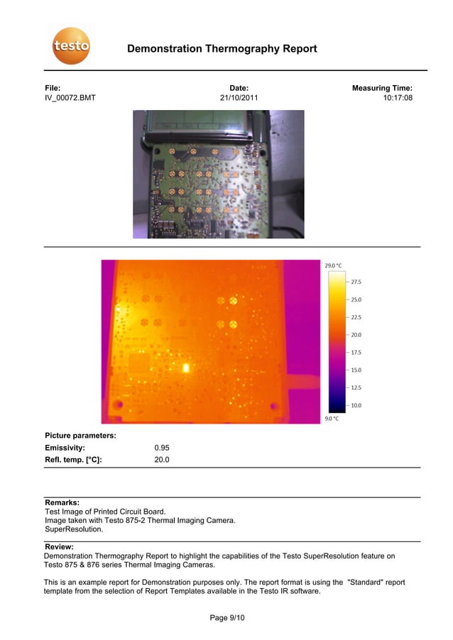 Demonstration thermography report for super resolution 1 | PDF ...