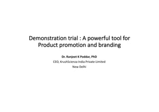 Demonstration trial | PDF