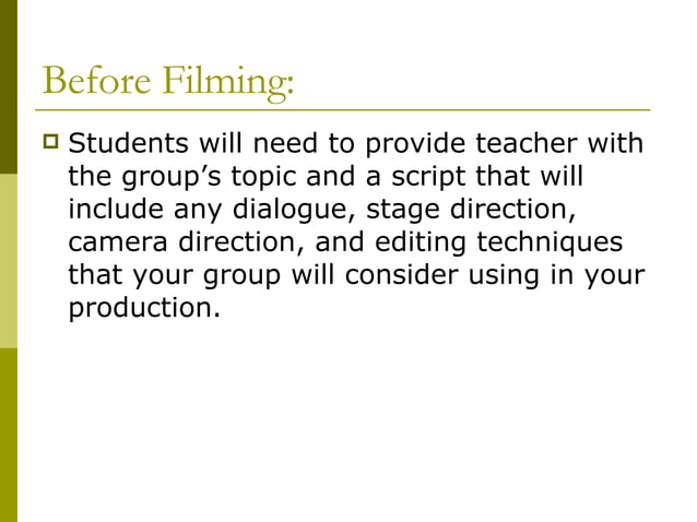 Project Expectations and Rubric | PPT