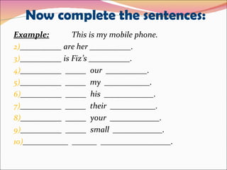 Demonstrative adjectives | PPT