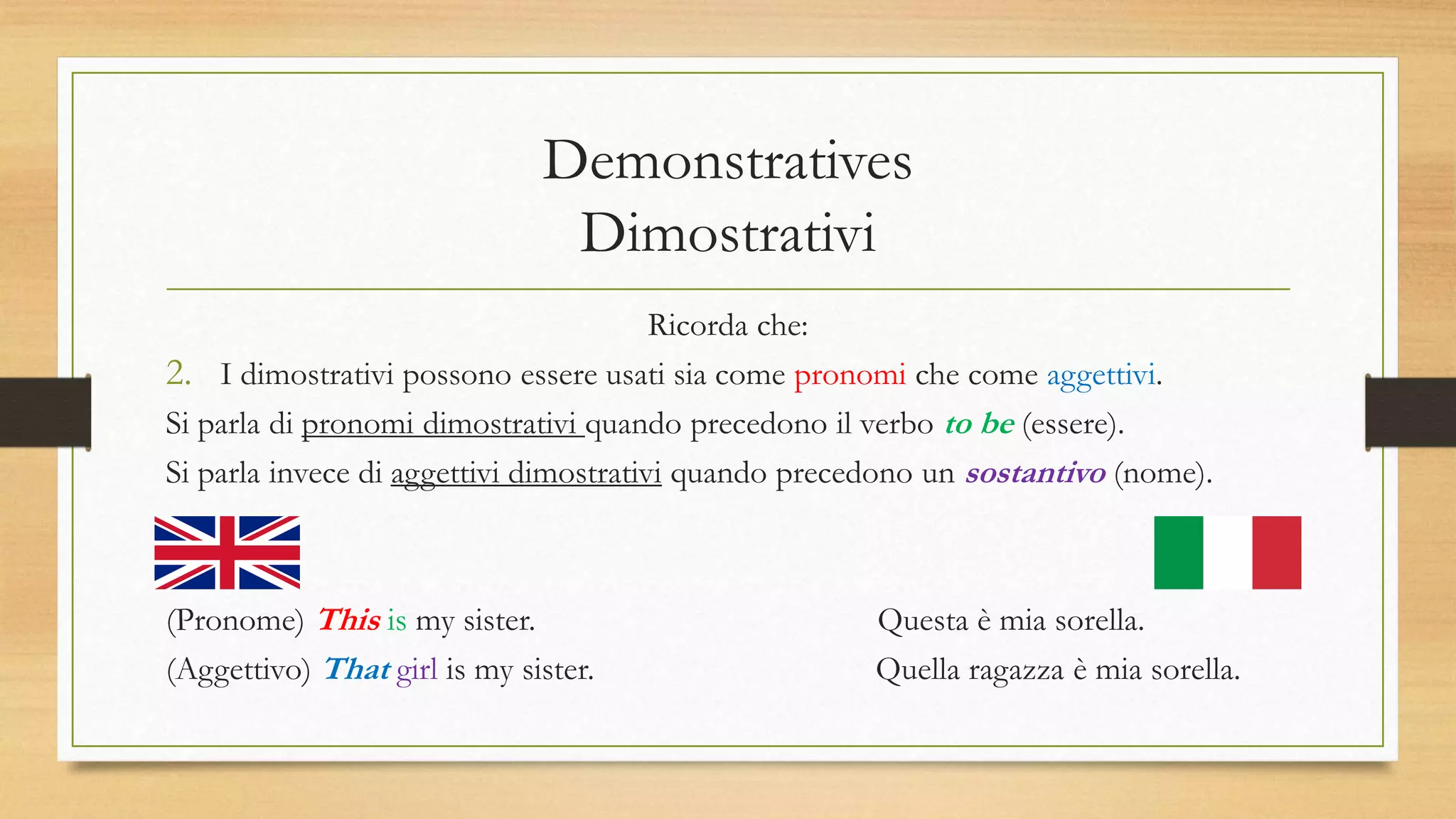 Demonstrative adjectives | PPTX