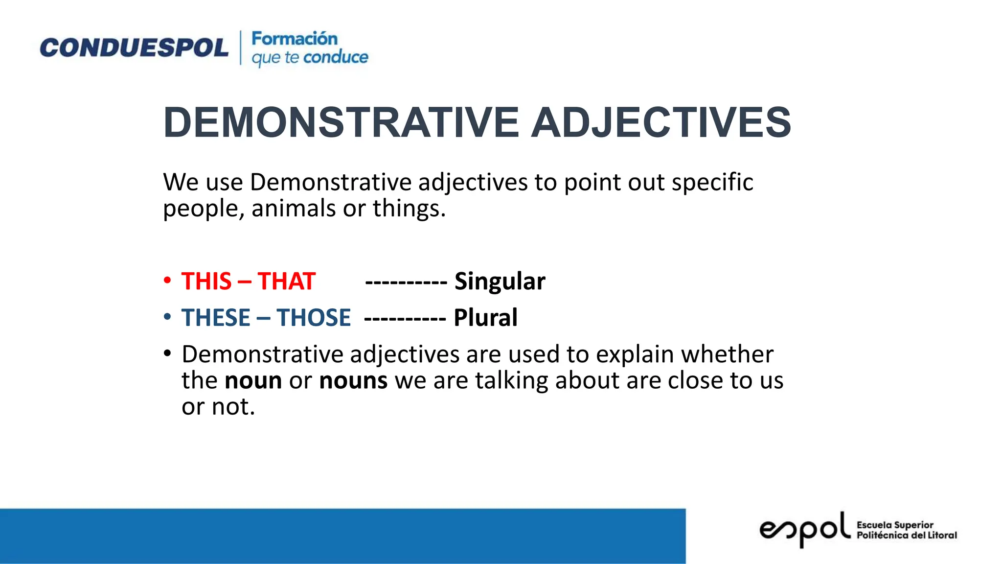 Demonstrative Adjectives.pptxadministracion | PPT