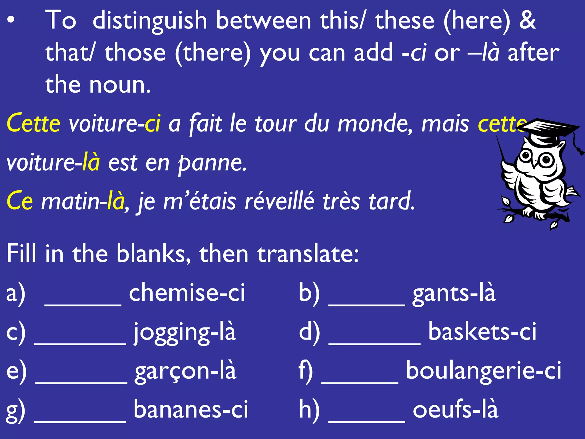 Demonstrative adjectives and pronouns | PPT