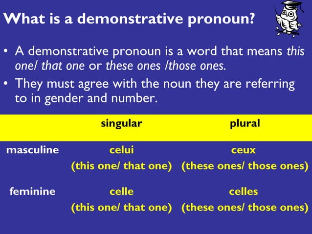 Demonstrative adjectives and pronouns | PPT
